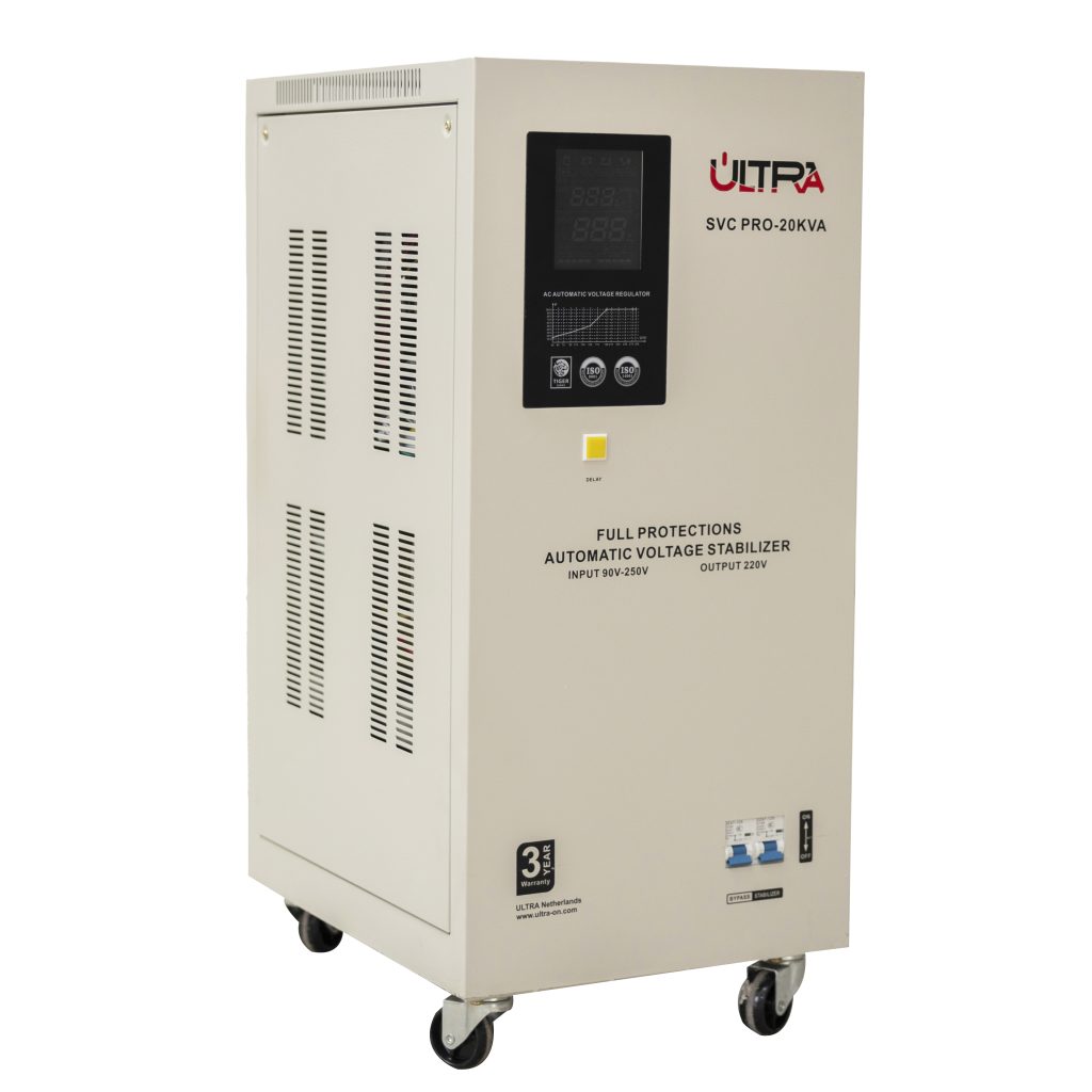 SVC-20000 ULTRA Voltage Stabilizer – 20 KVA Single Phase
