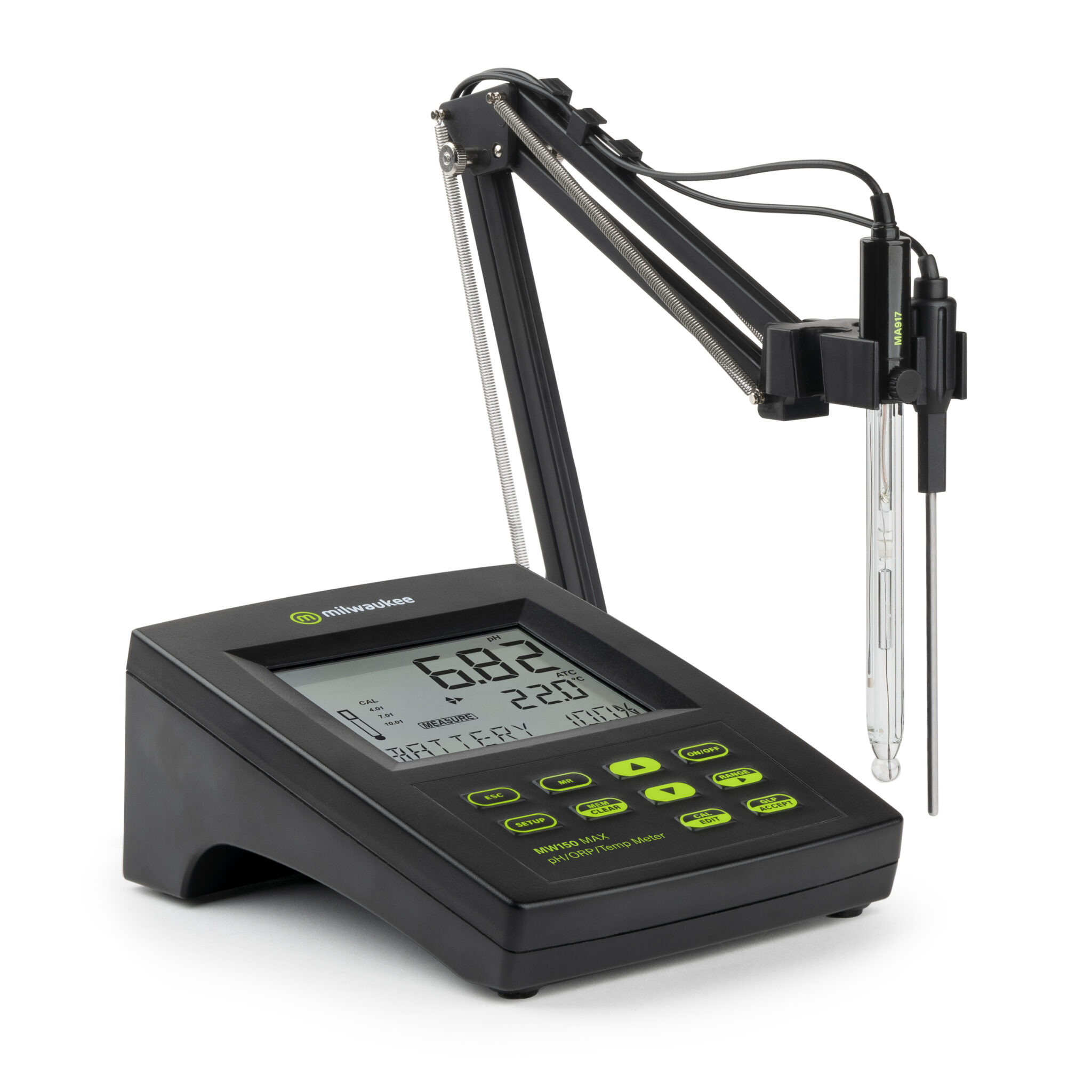 "Milwaukee MW150 MAX pH/ORP/Temp Bench Meter with High Accuracy"