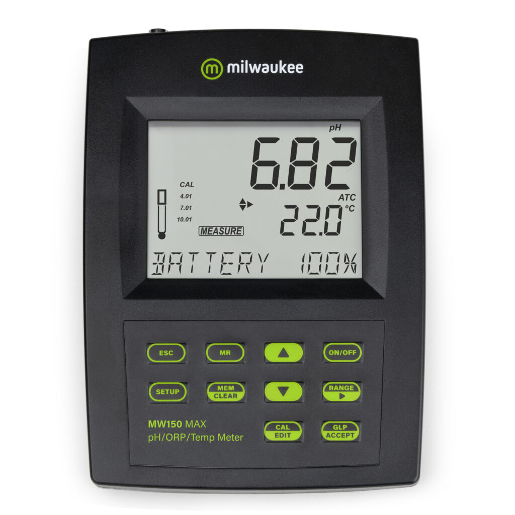 "Milwaukee MW150 MAX pH/ORP/Temp Bench Meter with High Accuracy"